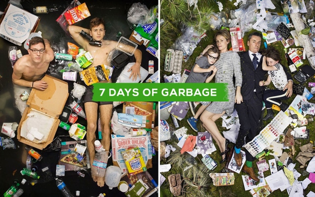 Ils posent au milieu de leurs déchets ménagers accumulés en 7 jours - KULTT