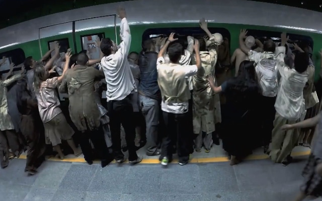 Zombies dans le Métro, la caméra cachée brésilienne qui va trop loin ...