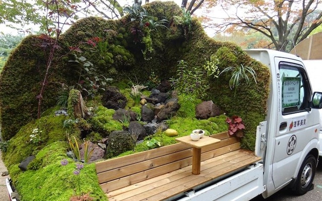 Des camionnettes transformées en jardins Japonais - KULTT